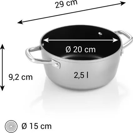 TESCOMA Kastrol GrandCHEF+ ø 20 cm, 2,5 l