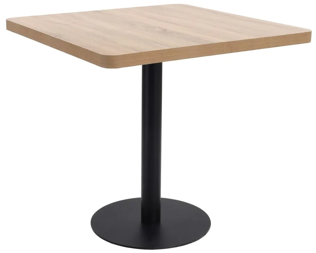 Bistro stolek světle hnědý 80 x 80 cm MDF 286433