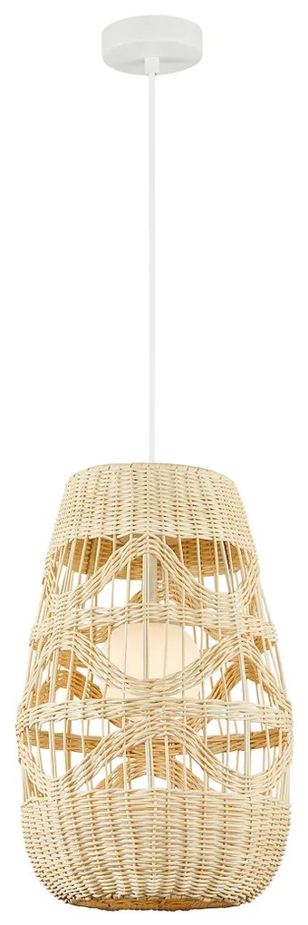 Závěsné svítidlo Arona, 1x ratanové stínítko, (fi 25cm), w