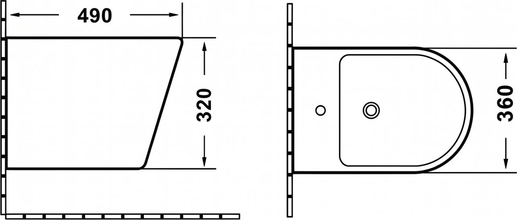 Erga Vento, závěsný bidet 485x360x320 mm, bílá lesklá, ERG-V03-VENTO-BD-WH