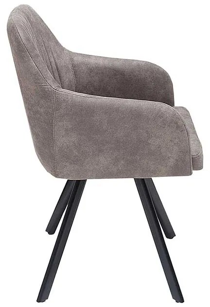 Designové křeslo Mallory hnědo šedé