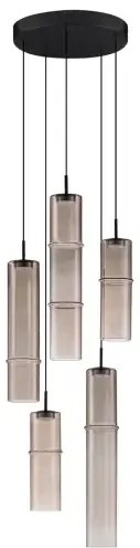 Designový lustr Sano 5 Smoky