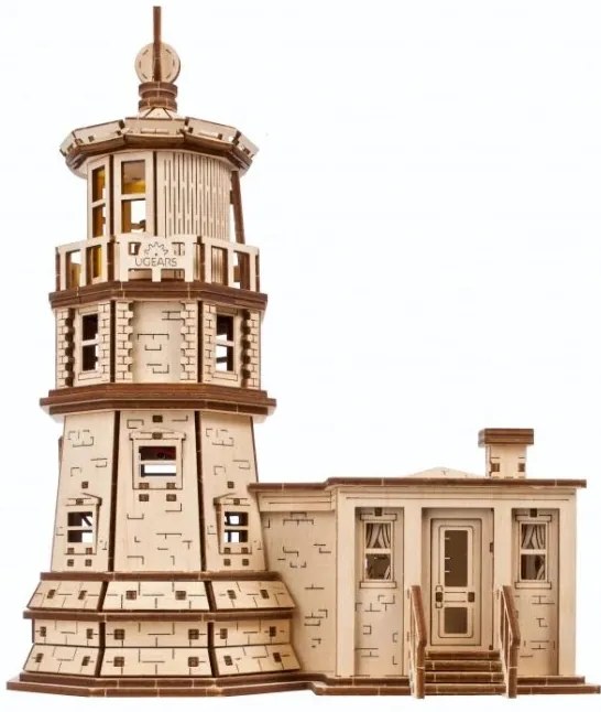 Ugears 3D dřevěné mechanické puzzle Maják Split Rock