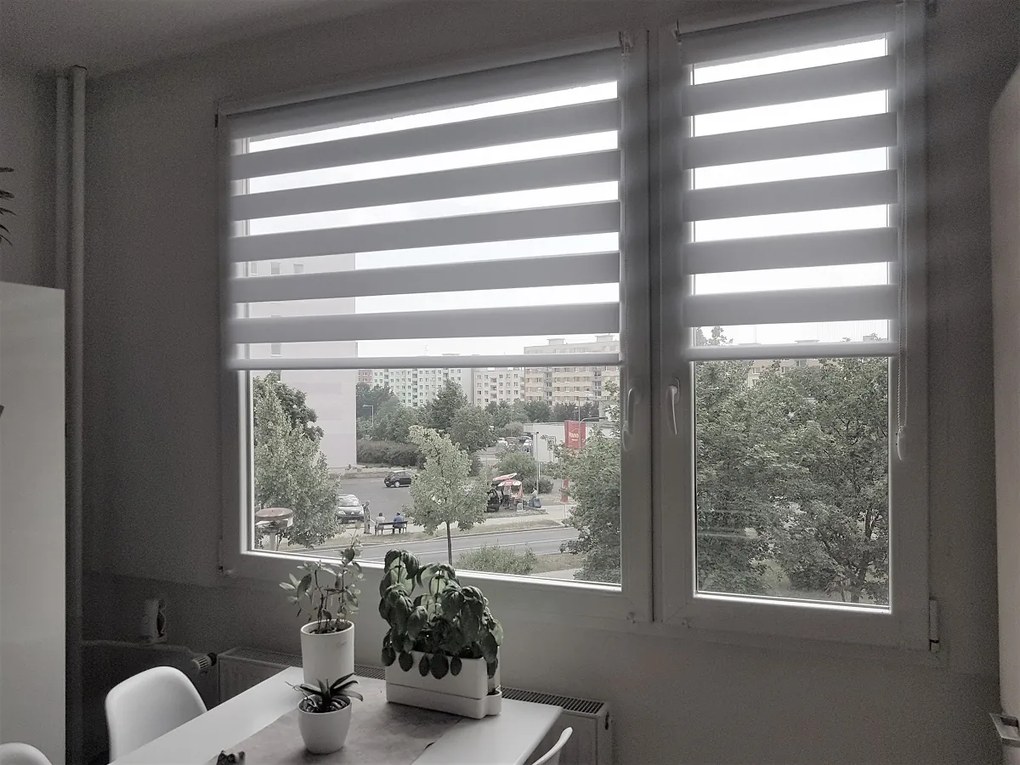 ZEBRA-SHOP Roleta DEN A NOC / MINI / PREMIUM / ŠEDÁ / BH 27 Barva mechanizmu: šedá, Výška: 150, Šířka: 77
