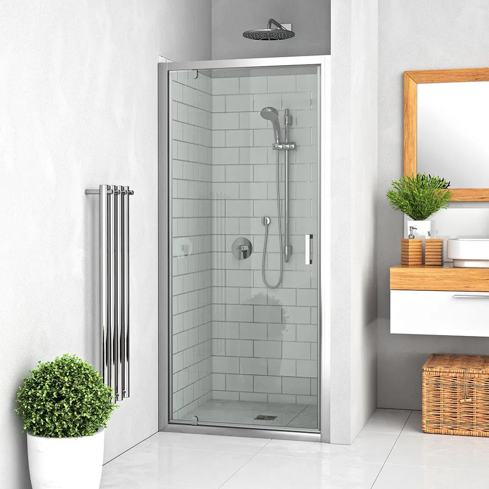 Roth LEGA LINE LLDO1 Jednokřídlé sprchové dveře pro instalaci do niky 100 cm Profil: Lesk, Sklo: Hladké čiré