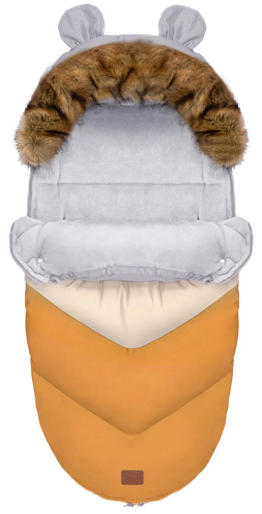 Tutumi Teddy PRO-V, dětský spací pytel 90x50 cm, oranžová, NAZ-12309