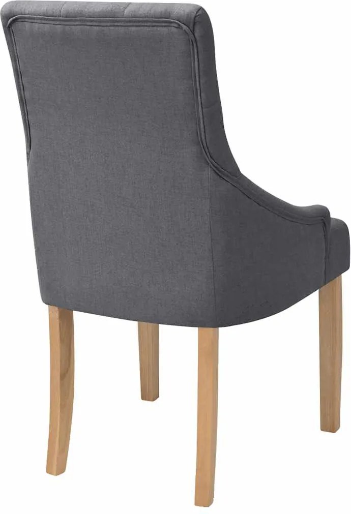 Jídelní židle 2 ks tmavě šedé textil 243636