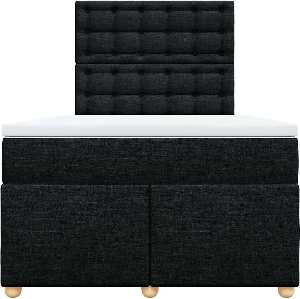 Box spring postel s matrací černá 120x190 cm textil 3293535