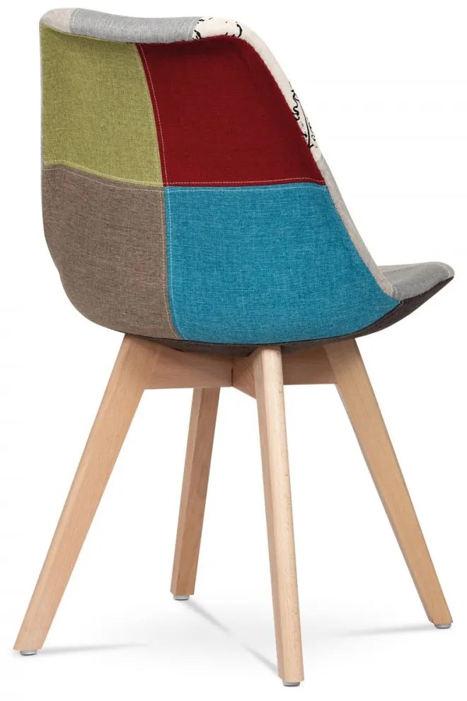 Jídelní židle BOLZANO II - masiv buk, patchwork