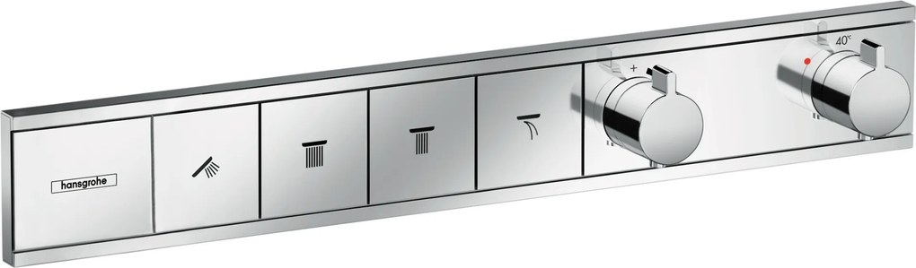 Hansgrohe RainSelect, baterie pod omítku na 4 spotřebiče, chromová, 15382000