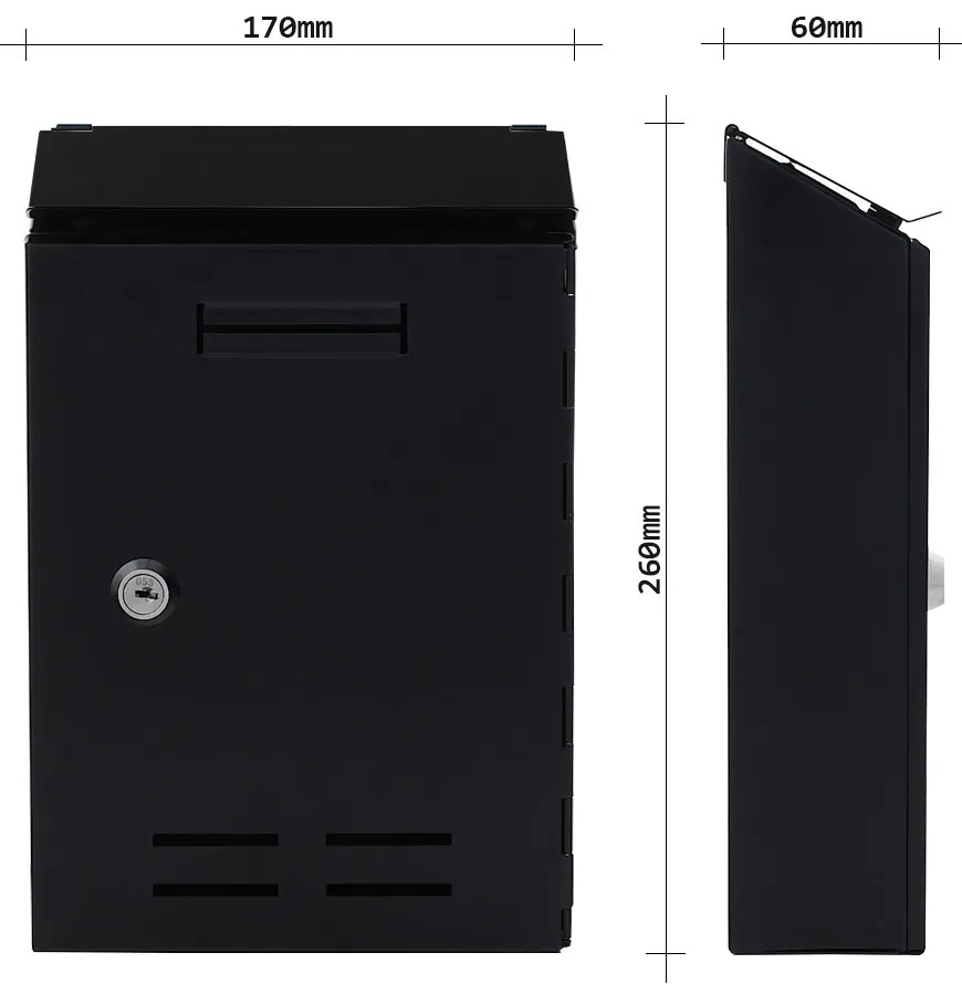 Rottner Standard I poštovní schránka černá