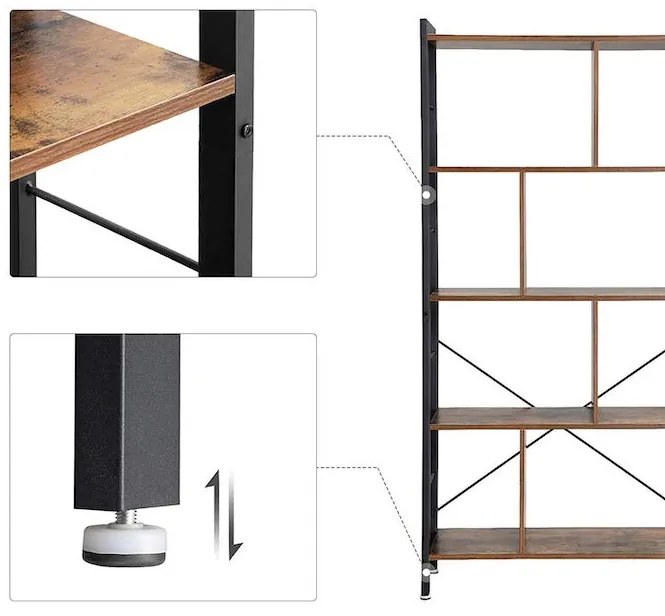 SONGMICS Multifunkční regál industriální 74x155 cm