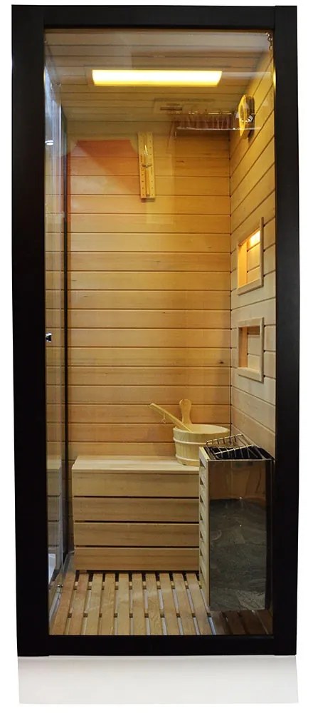 M-Spa - 751 - suchá parní sauna s funkcí hydromasáže 180 x 110 x 223 cm pravá