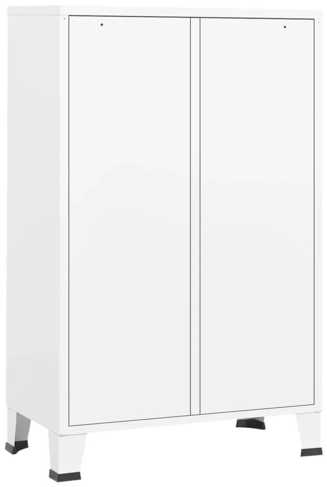 Industriální šatní skříň bílá 67 x 35 x 107 cm ocel - Default Title