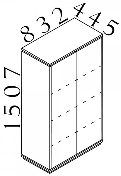 Vysoká skříň Creator 83,2 x 44,5 x 150,7 cm