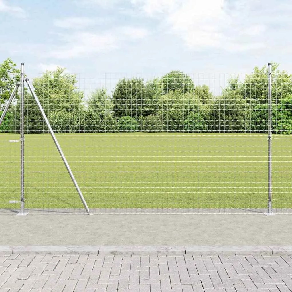 Evropský plot s betonovou základnou 10 x 1,4 m Pozinkovaná ocel 3350986