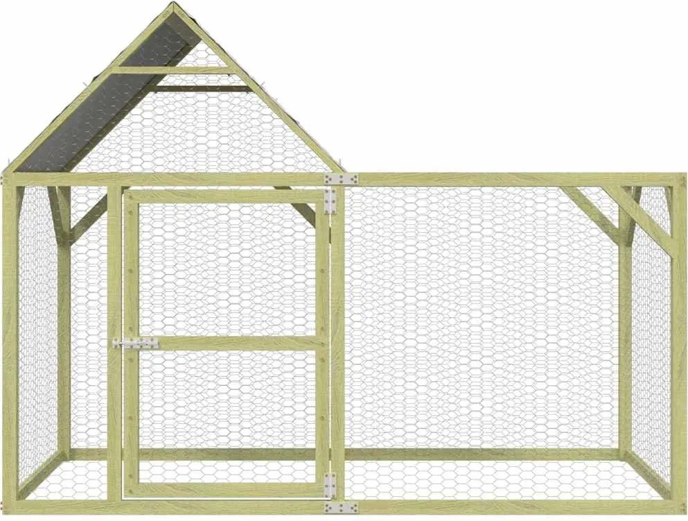 Kurník 200x100x150 cm impregnované masivní borové dřevo 3102992
