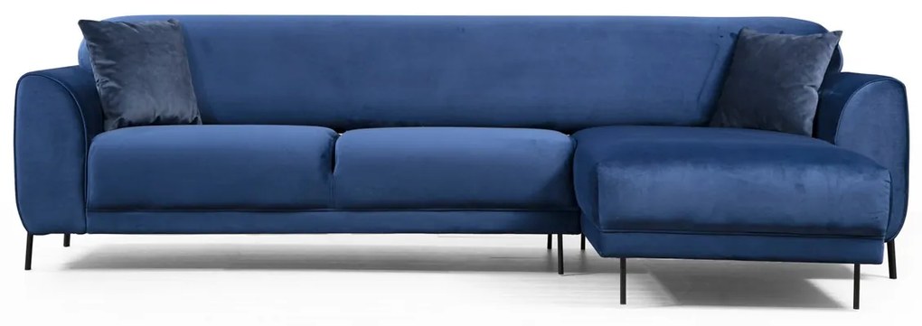 Designová sedačka Haylia 287 cm modrá - pravá