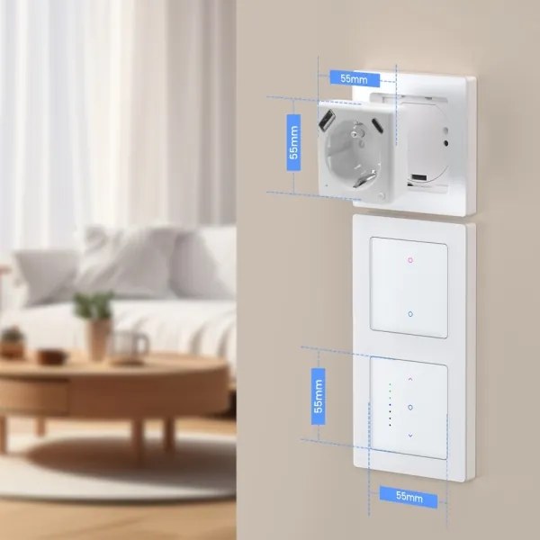 Immax NEO 07544L - Chytrá zásuvka E 16A/230V + 1xUSB-A+1xUSB C PD 20W Wi-Fi