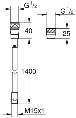 GROHE 46174000 - Sprchová hadice METALFLEX 1500 mm lesklý chrom