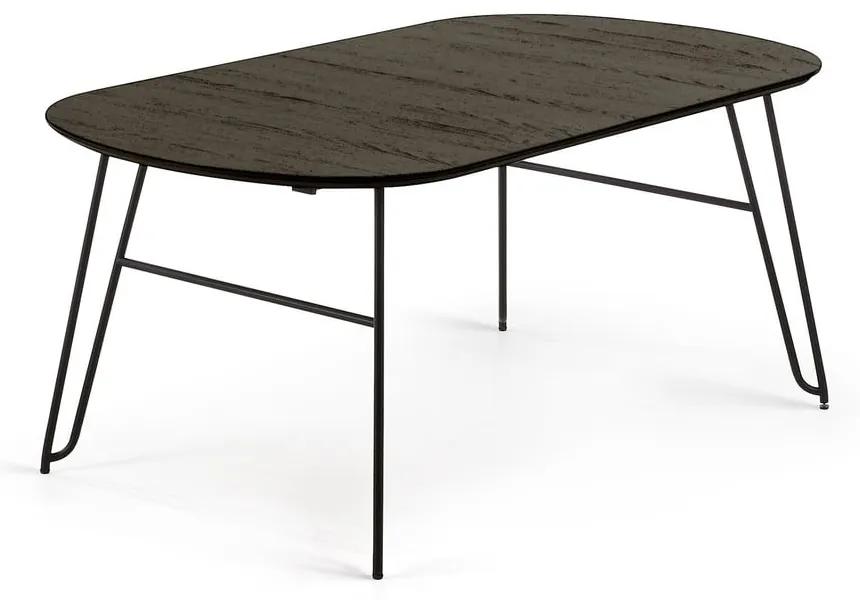 Černý rozkládací jídelní stůl La Forma Norfort, délka 170/320 cm
