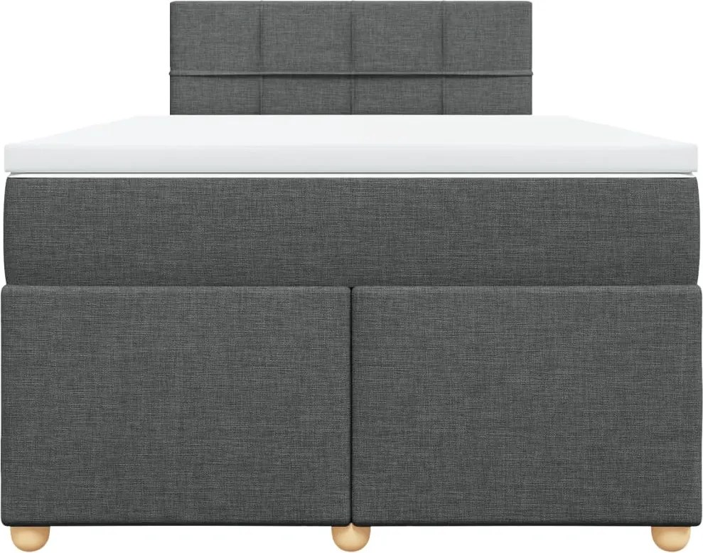 Box spring postel s matrací tmavě šedá 120x190 cm textil 3286620