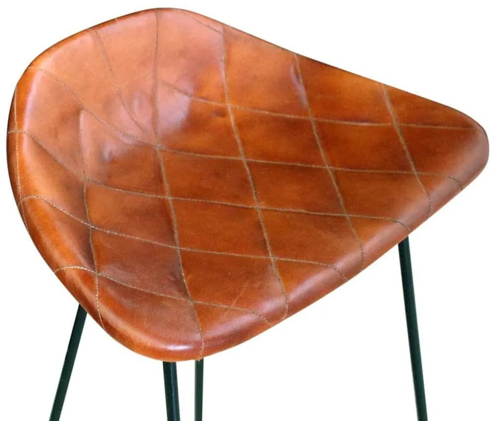 Petromila Barové židle 6 ks hnědé pravá kůže