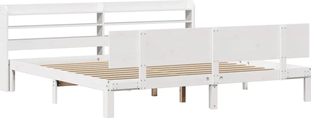 Rám postele s čelem bez matrace bílý 200x200 cm 3306836