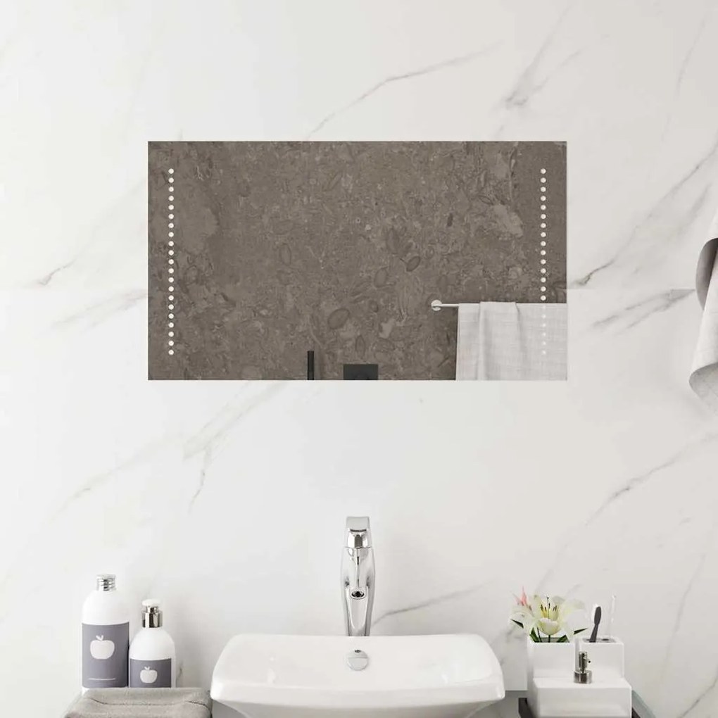 Koupelnové zrcadlo s LED osvětlením 70x40 cm 151726