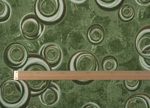 Koberce Breno Metrážový koberec DROPS 24, šíře role 400 cm, Zelená, Vícebarevné