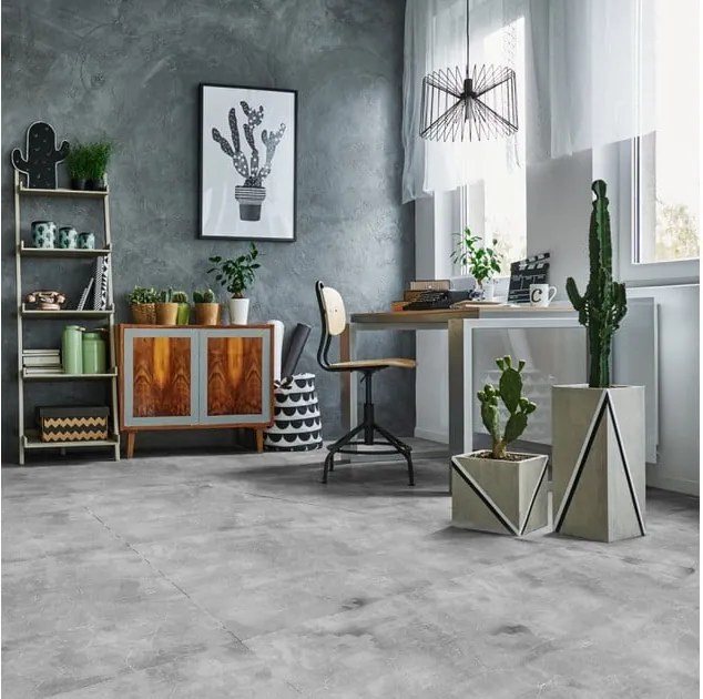 Samolepka na podlahu Ambiance Slab Stickers Waxed Concrete, 45 x 45 cm