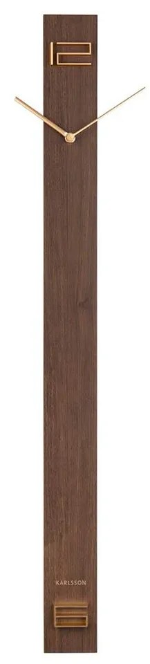 KARLSSON Nastěnné hodiny Discreet – dřevené 7,7 x 90 cm