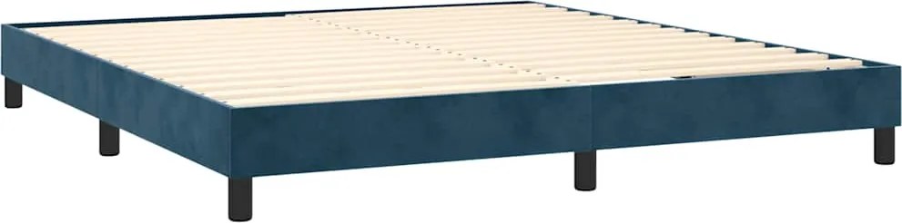Box spring postel s matrací tmavě modrá 180x200 cm samet 3141381