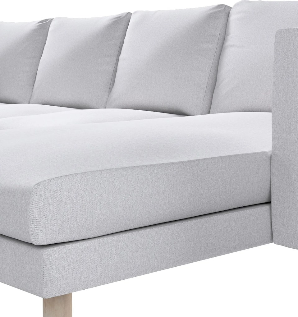 Potah na pohovku IKEA Norsborg 4-místná se šezlongem barva šedá látka pletený vzor