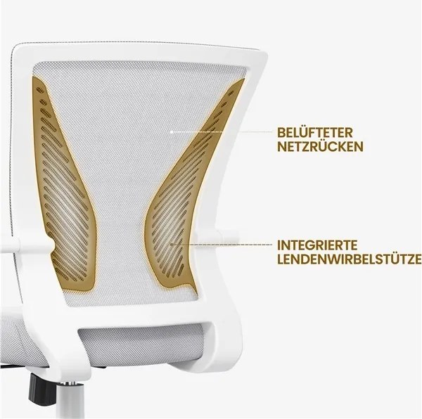 Kancelářská židle Yaheetech – světle šedá (267709041205)