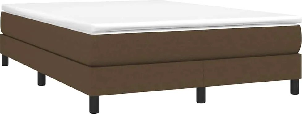 Rám postele s boxspringem tmavě hnědý 140 x 190 cm textil 3120511