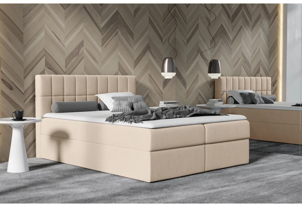 Expedo Čalouněná postel boxspring CARDIGEN + topper, 160x200, soro 21