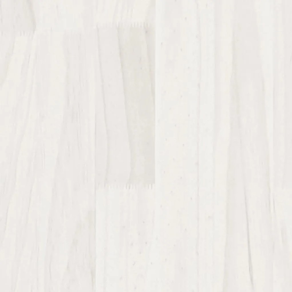 Zahradní truhlíky 2 ks bílé 70 x 70 x 70 cm masivní borovice - Default Title