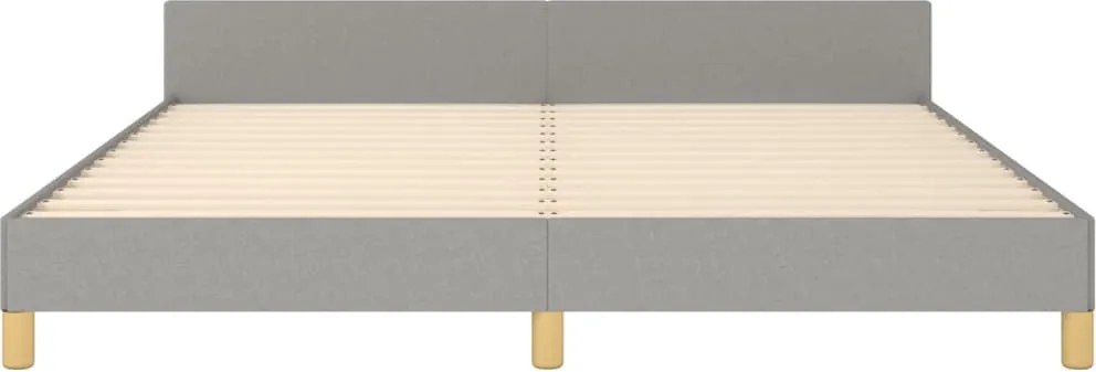 Rám postele bez matrace světle šedý 160 x 200 cm textil 3125065