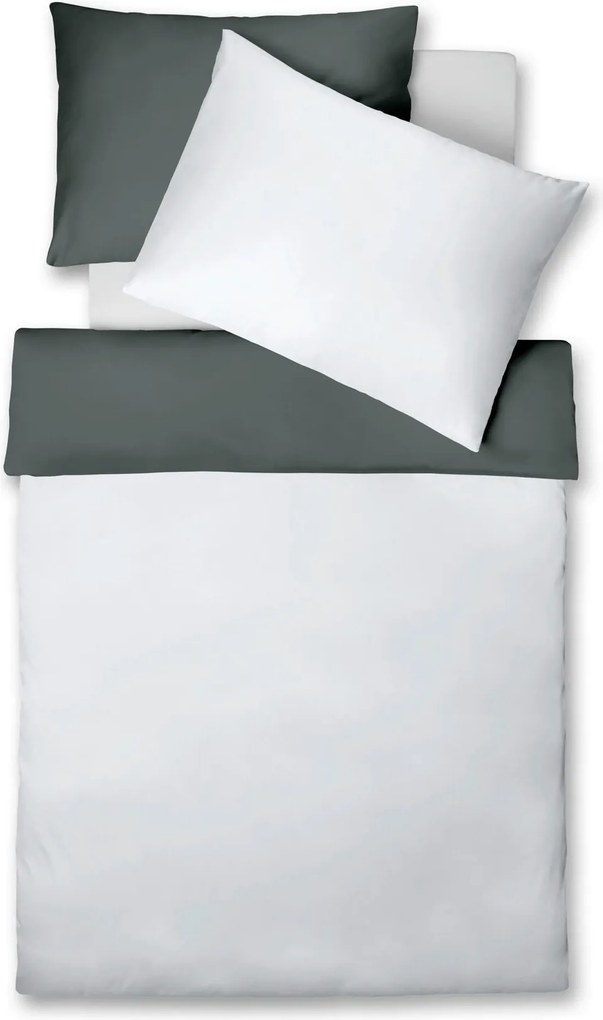 XXXLutz POVLEČENÍ, makosatén, šedá, světle šedá, 140/200 cm Fleuresse - Povlečení - 003273004001