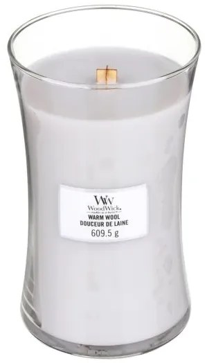 WoodWick Svíčka Warm Wool váza velká, 609,5 g