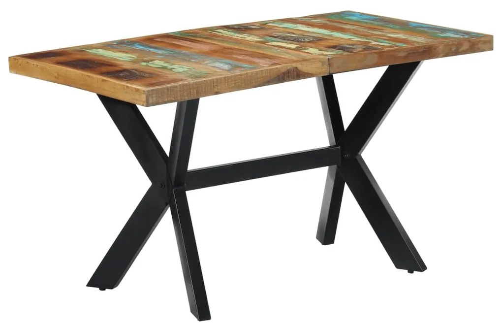 247439 vidaXL Jídelní stůl 140 x 70 x 75 cm masivní recyklované dřevo