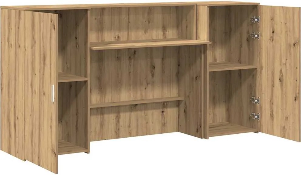 Recepční stůl dub artisan 200x50x103,5 cm kompozitní dřevo 3324222