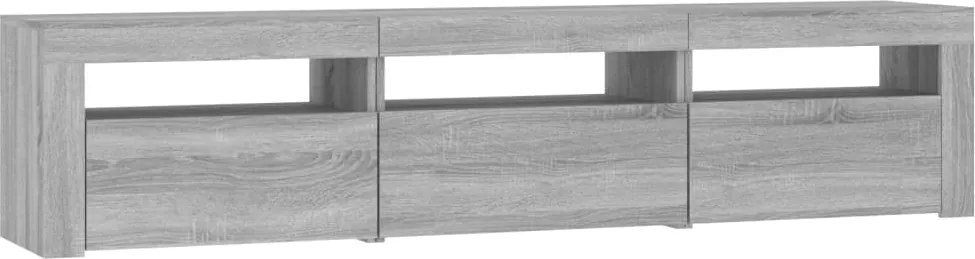 TV skříňka s LED osvětlením šedá sonoma 180x35x40 cm 3152760