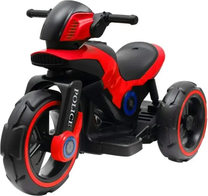 Dětská elektrická motorka Baby Mix POLICE červená