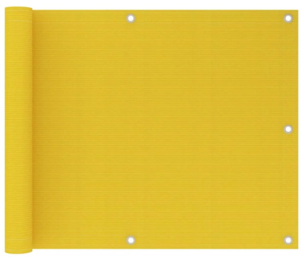 310995 vidaXL Balkónová zástěna žlutá 75 x 600 cm HDPE