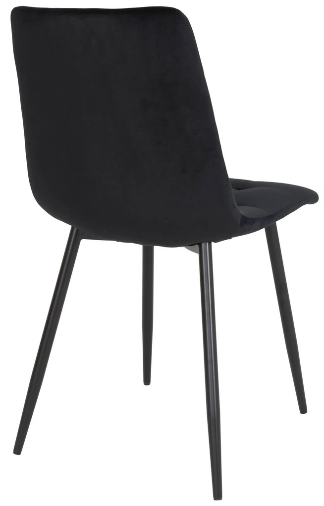 Sametová jídelní židle Meno černá