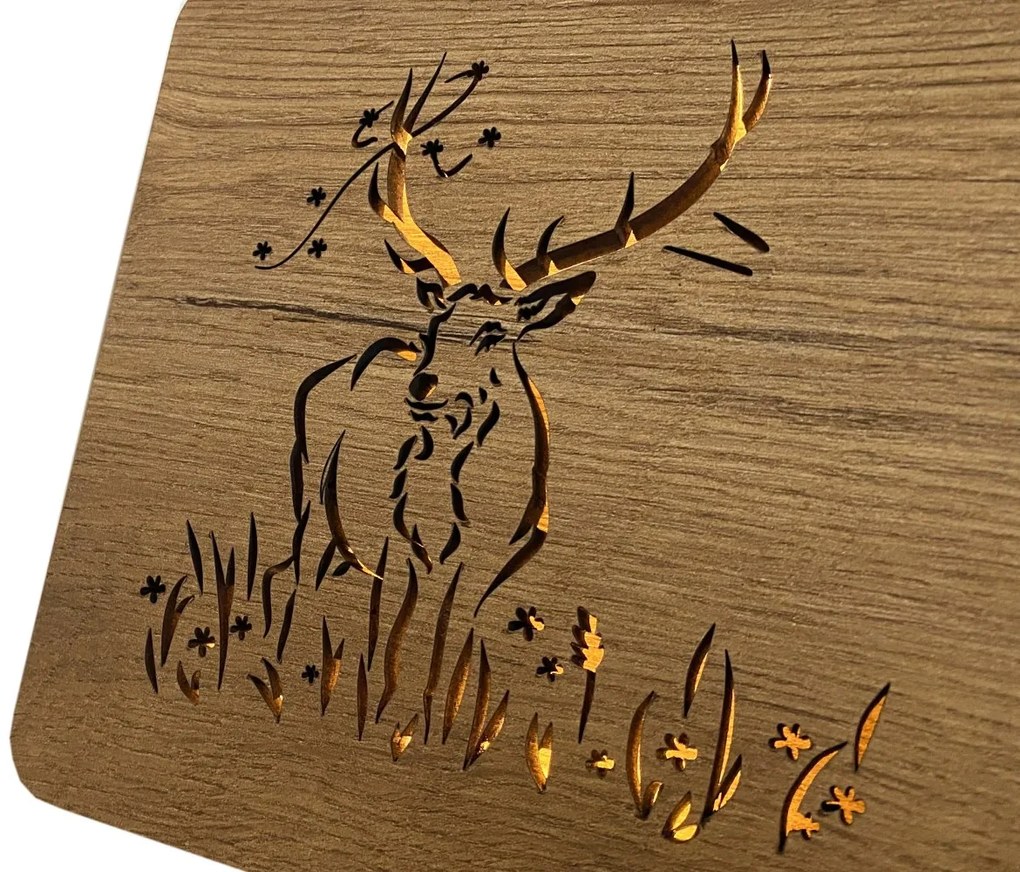 Li-Go "Jelen" lampa 19x19cm provedení povrchu: černá s patinou