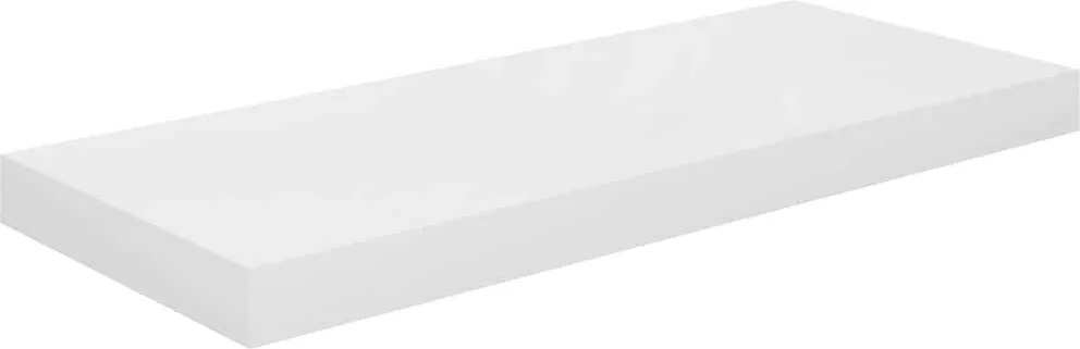 Plovoucí nástěnné police 4 ks lesklé bílé 60x23,5x3,8 cm MDF 323750