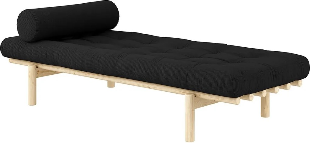 Lenoška Next Daybed Clear lacquered/Charcoal 75 × 200 × 56 cm KARUP DESIGN